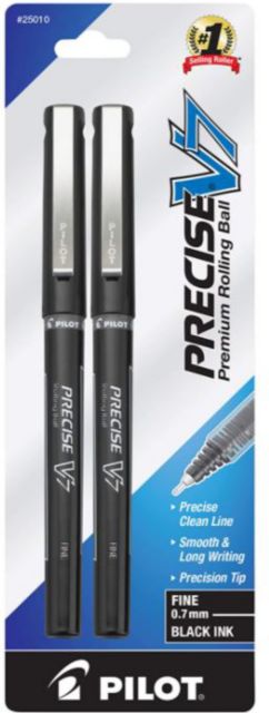 PEN/BLK V7BALL PRECISE FINE2PK | Pilot | Wheaton College